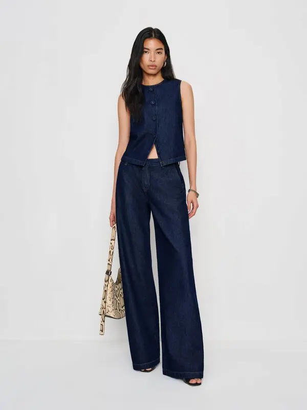REFORMATION Bonnie Denim Top