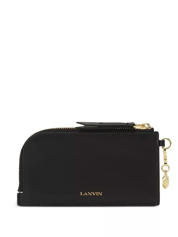 LANVIN Zip-around Leather Wallet - Black