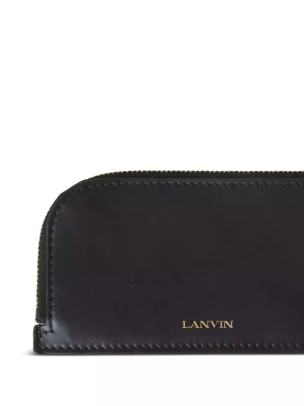 LANVIN Zip-around Leather Wallet - Black