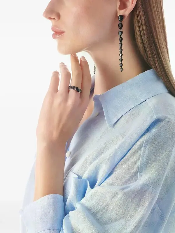 ANABELA CHAN Nova Diamond Drop Earrings - Black