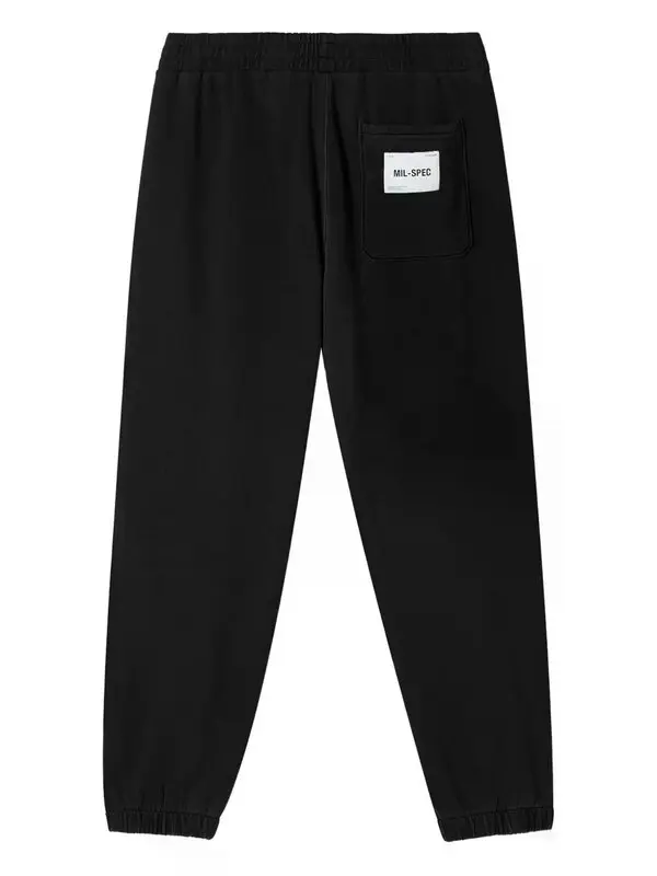 Izzue Elasticated-cuff Cotton Track Pants - Black