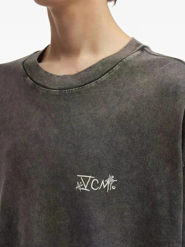 FIVE CM Acid-wash Long-sleeve T-shirt - Grey