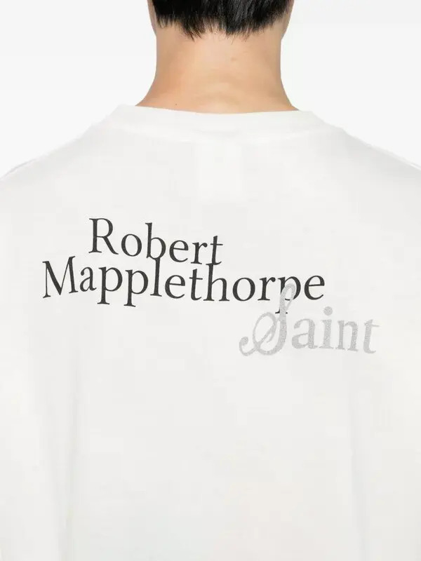 SAINT MXXXXXX Logo-printed T-shirt - Neutrals