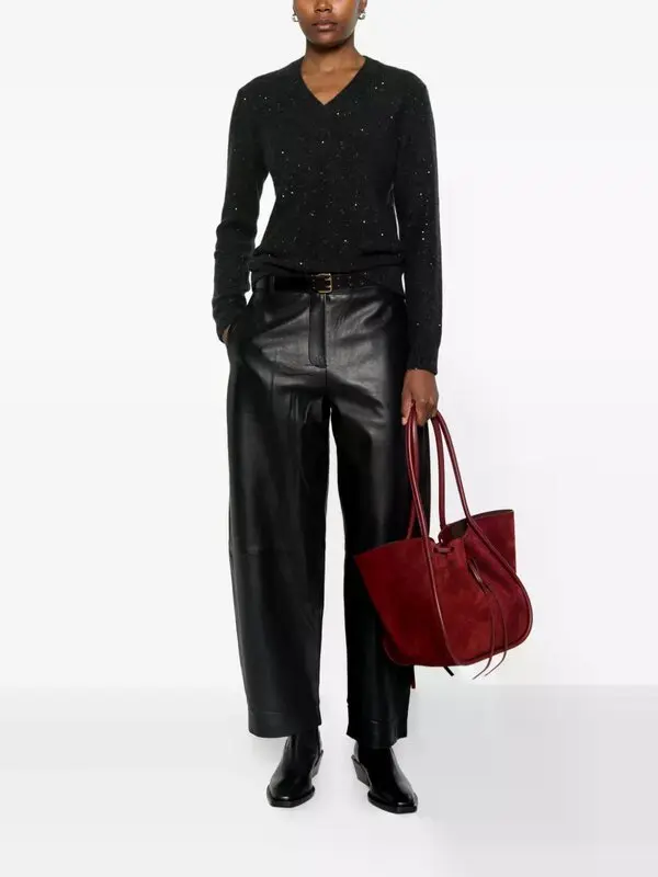Fabiana Filippi Sequin-embellished V-neck Sweater