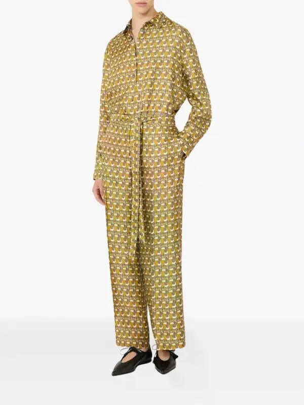 Max Mara Printed Belted Trousers