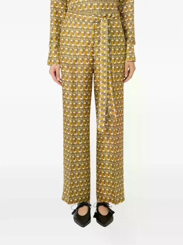 Max Mara Printed Belted Trousers