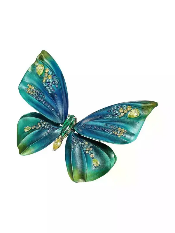ANABELA CHAN Aurora Butterfly Brooch - Blue