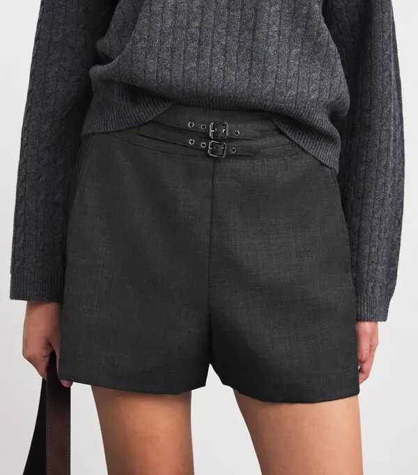 Claudie Pierlot Wide Pleated Shorts