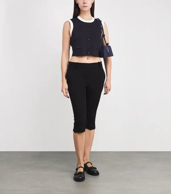 Sandro Sleeveless Cropped Cardigan