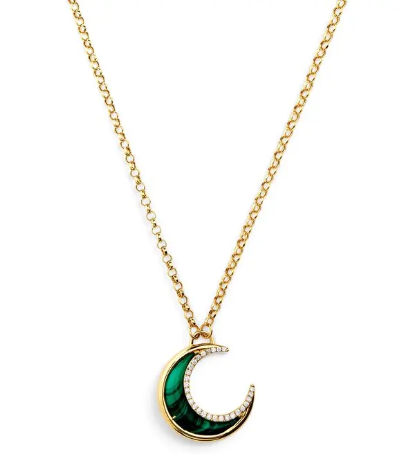L'ATELIER NAWBAR Yellow Diamond And Malachite N*93 Necklace - Gold
