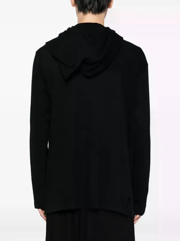 Yohji Yamamoto Long-sleeve Hooded T-shirt