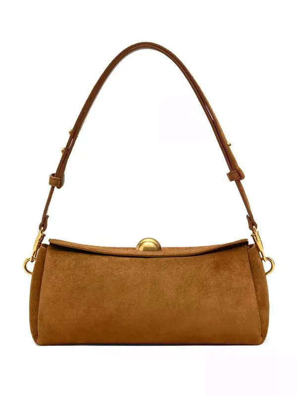 AMI Paris Carrousel Suede Bag - Brown