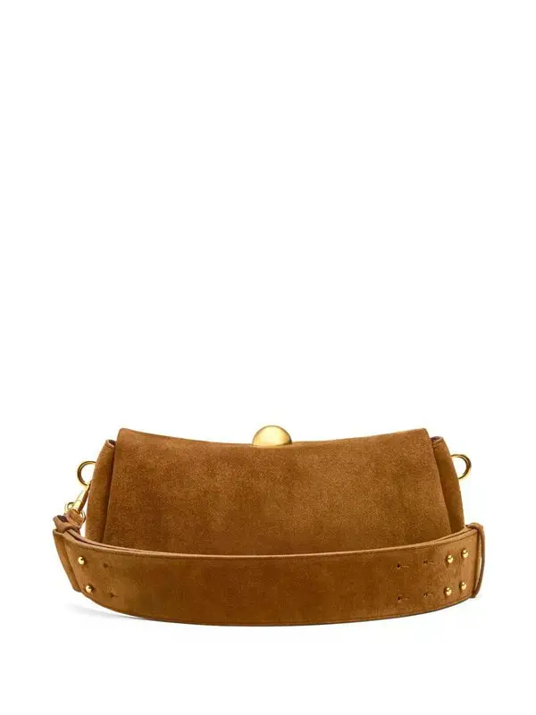 AMI Paris Carrousel Suede Bag - Brown