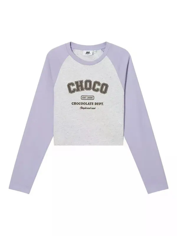 CHOCOOLATE Raglan-sleeve Cropped Sweatshirt