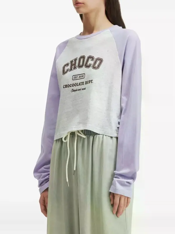 CHOCOOLATE Raglan-sleeve Cropped Sweatshirt