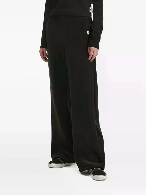 CHOCOOLATE Heart-emblem Ribbed Trousers