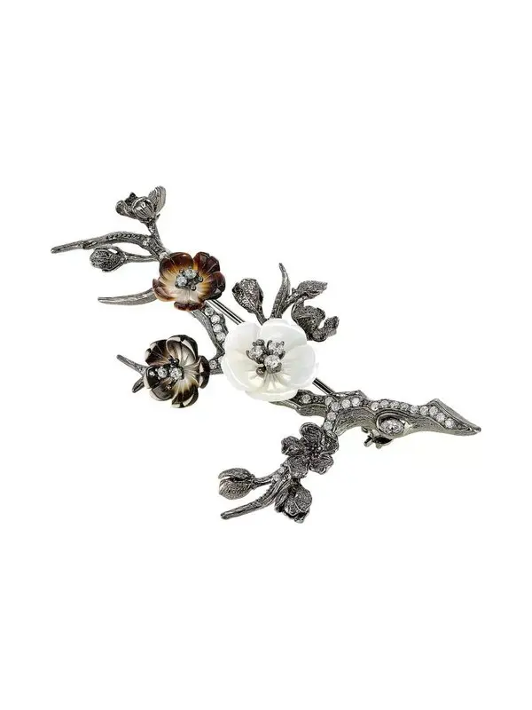 ANABELA CHAN Sakura Blossom Diamond Brooch