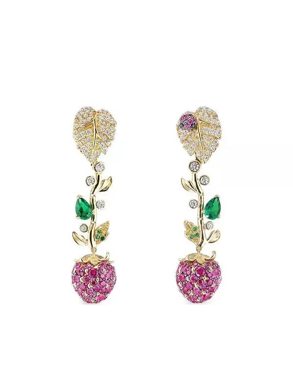 ANABELA CHAN 18k Yellow Ruby Strawberry Earrings - Gold