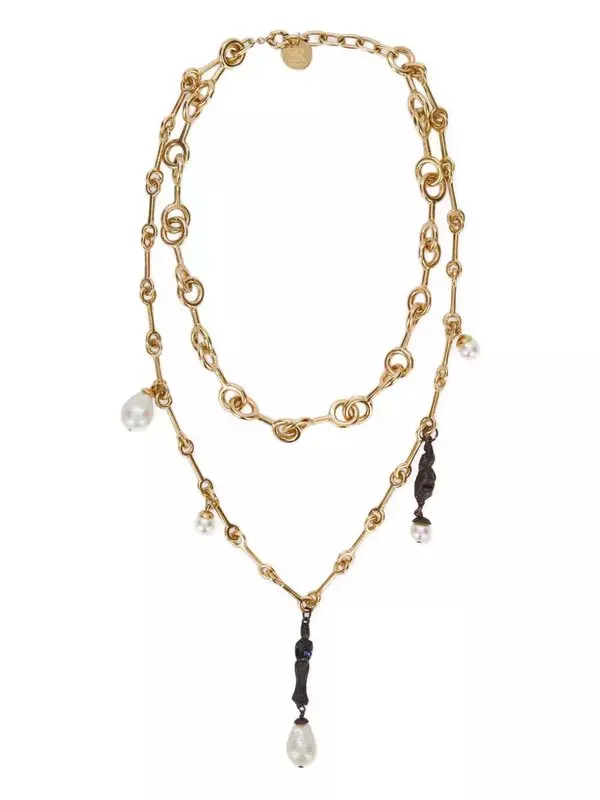 Ermanno Scervino Multi-strand Pearl Necklace - Gold