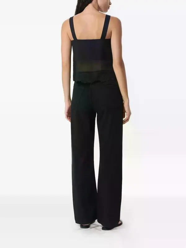 Rag & Bone Embroidered Square-neck Top - Black