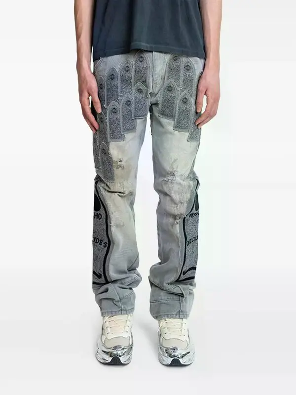 WHO DECIDES WAR BY EV BRAVADO Arch Embroidered Jeans