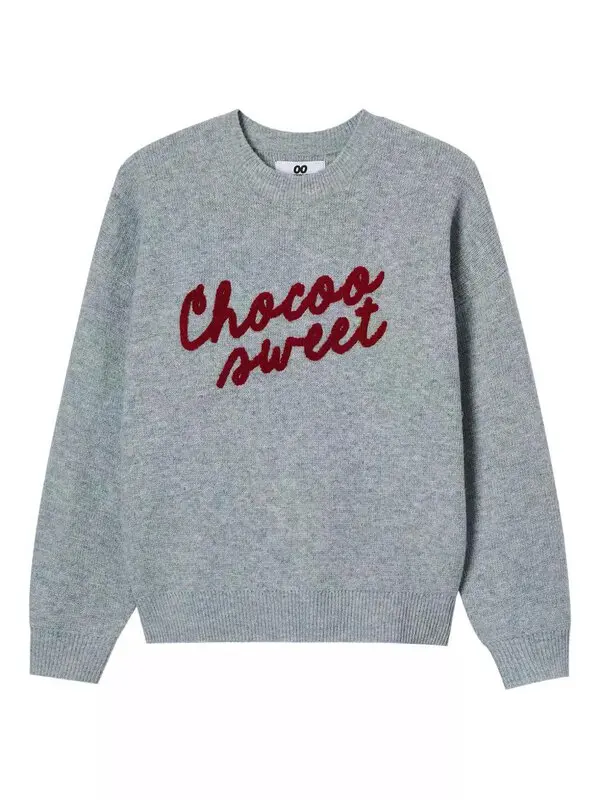 CHOCOOLATE Logo-embroidered Sweater - Grey