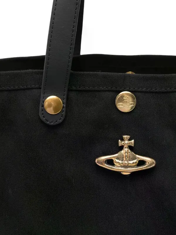 VIVIENNE WESTWOOD Logo Orb-embellished Tote - Black