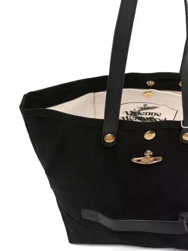 VIVIENNE WESTWOOD Logo Orb-embellished Tote - Black