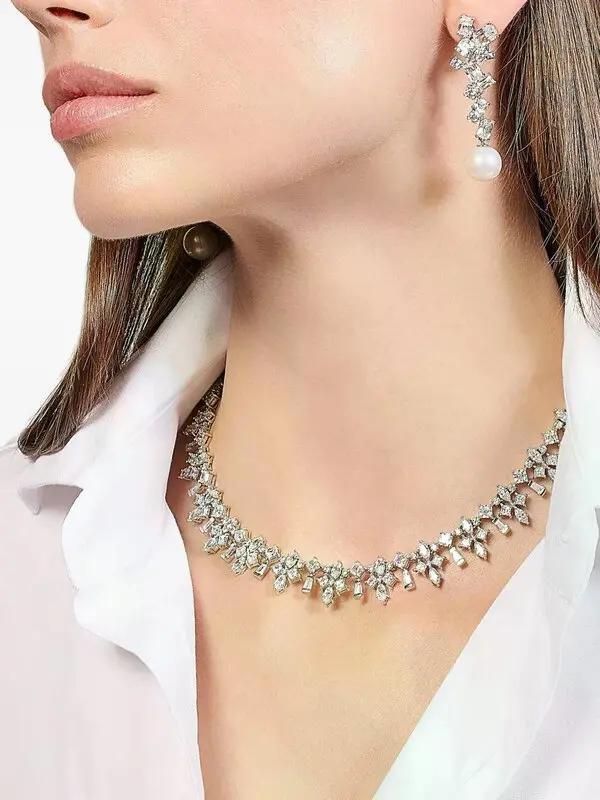 ANABELA CHAN Pearl Vine Diamond Earrings
