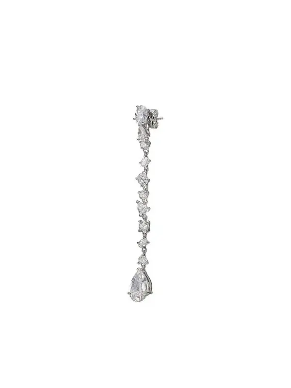 ANABELA CHAN 14k White Gold Celestial Dust Diamond Drop Earrings