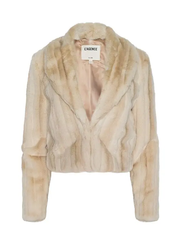 L'Agence Davy Faux Fur Jacket
