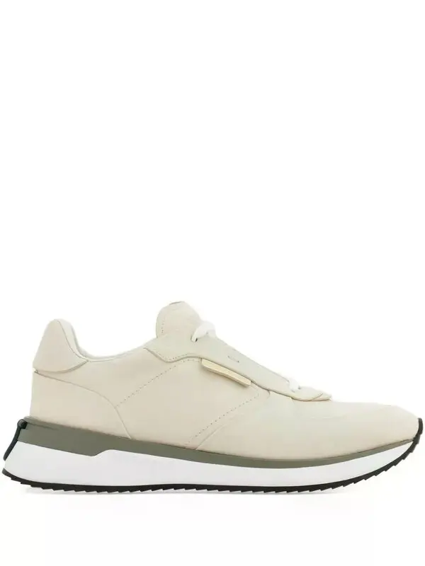 FERRAGAMO Calfskin Leather Low Top Sneakers - White