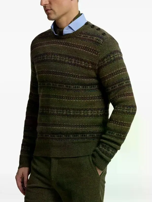 Ralph Lauren Purple Label Fairisle Button-detail Pullover
