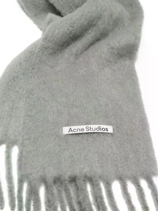 Acne Studios Fringed Scarf - Grey