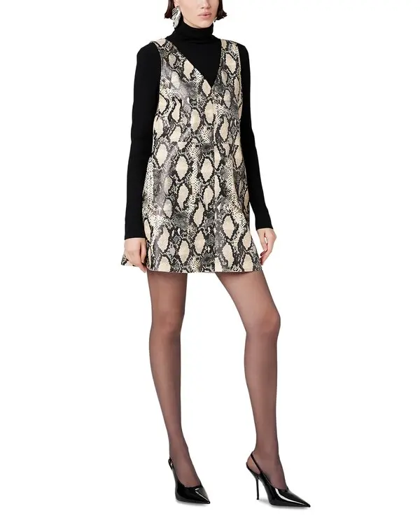 TOCCIN Malia Faux Leather Mini Dress