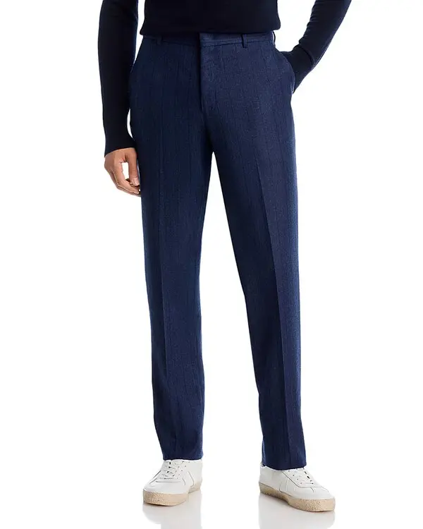 Vince Striped Classic Fit Suit Pants - Navy