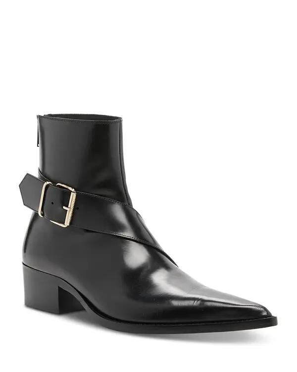 Alexander McQueen Leather Derby Boots - Black
