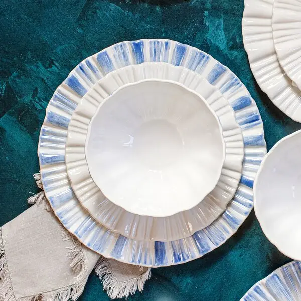 VIETRI Bari Blue And European Dinner Plate
