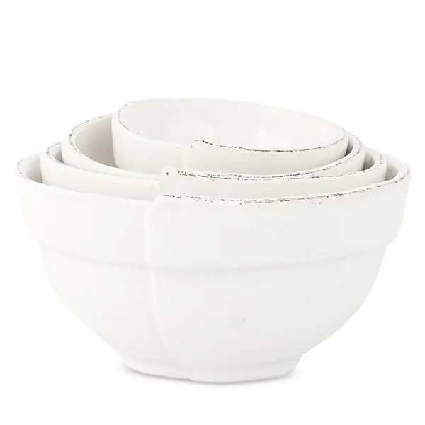 VIETRI Lastra Assorted Prepping Bowls, Set Of 4 - White