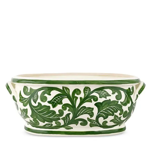 VIETRI Verde Garden Oval Planter - Green