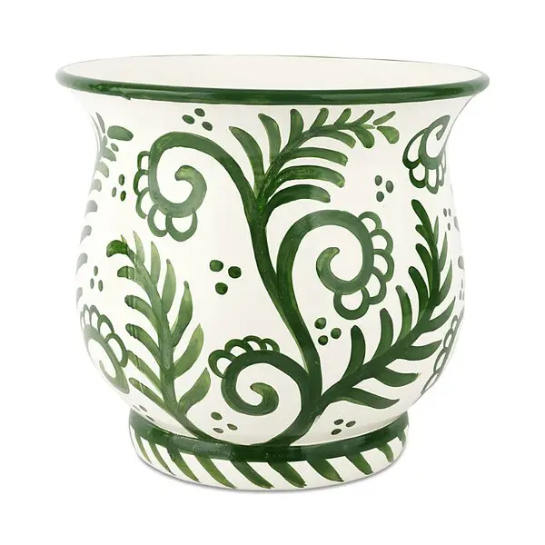 VIETRI Verde Garden Round Planter - Green