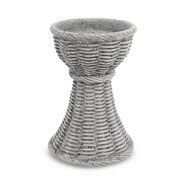VIETRI Casa Gray Medium Candle Stick - Grey