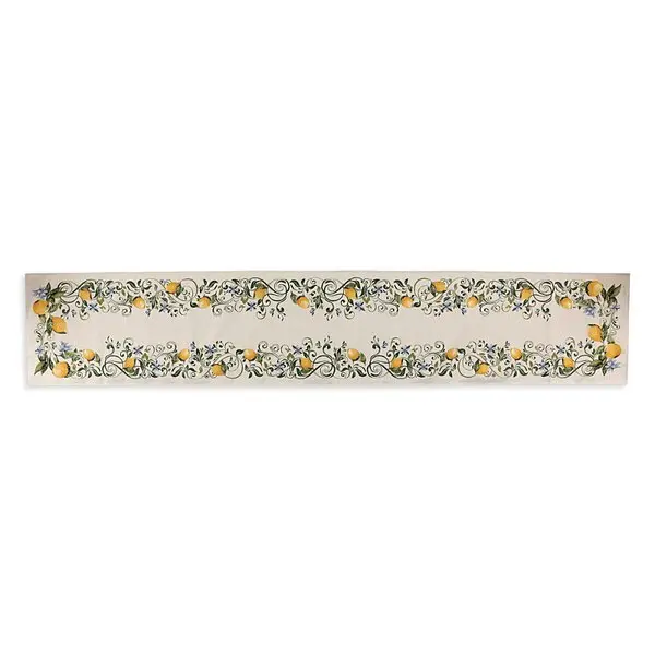 VIETRI Tavola Lemons With Flowers Runner - Natural
