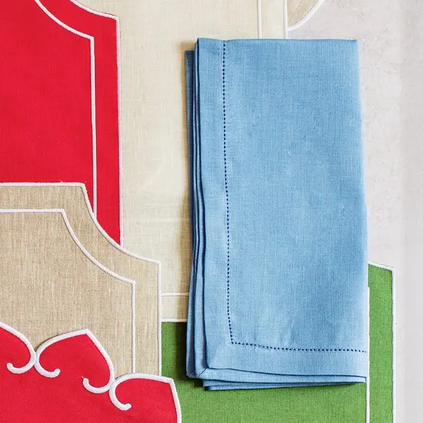 VIETRI Tessuti Linen Napkins, Set Of 4 - Blue