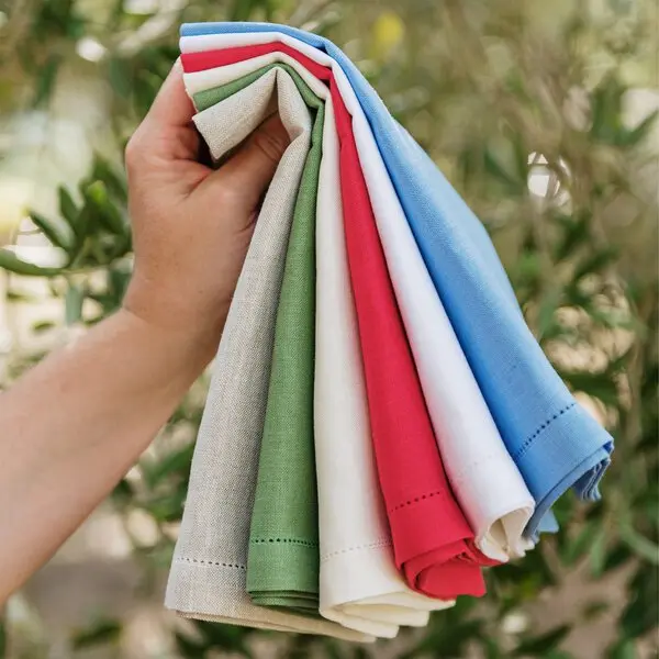 VIETRI Tessuti Linen Napkins, Set Of 4 - Blue