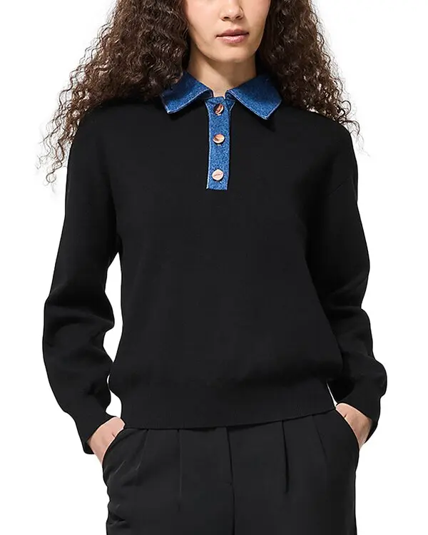 French Connection Contrast Collar Sweater