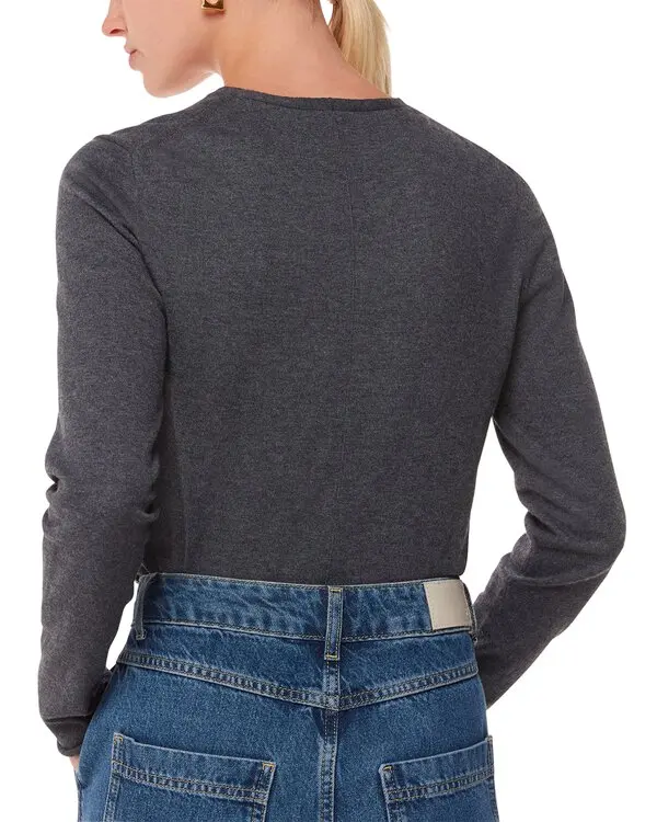 Whistles Mila V-neck Sweater - Dark Grey