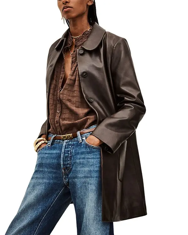 Ba&sh Madie Leather Coat