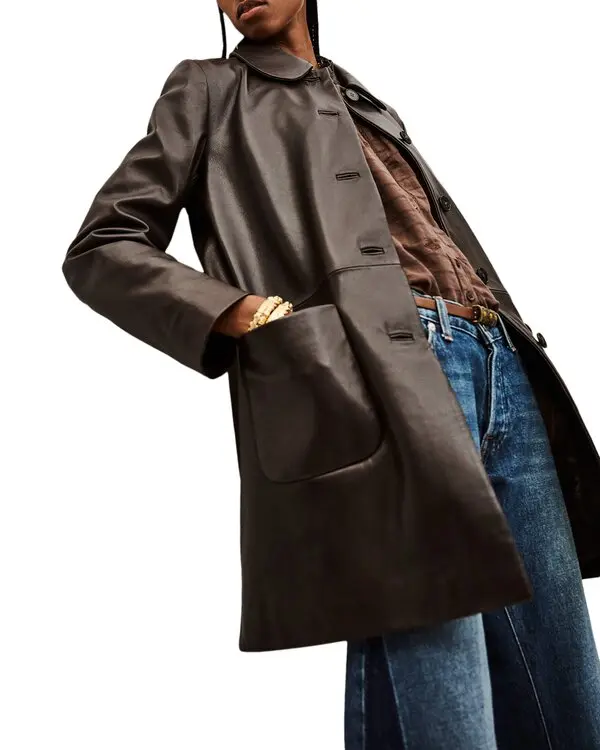 Ba&sh Madie Leather Coat