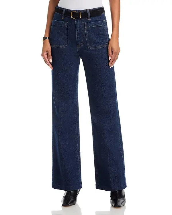 FRAME The Refined High-rise Wide Leg Jeans - Taboo